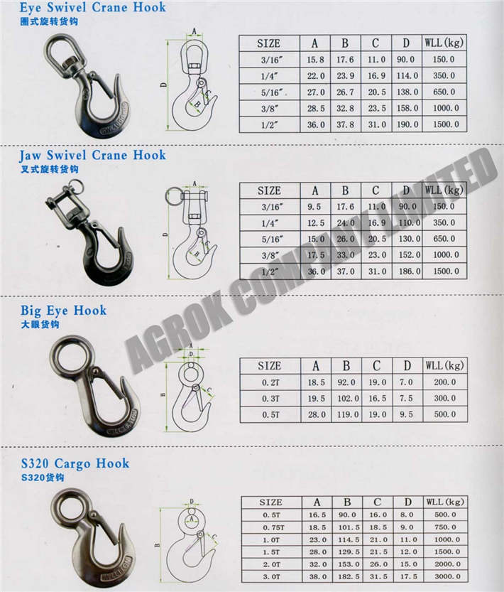 Marine Hardware Dee Shackle Swivel Chain Hook Ring